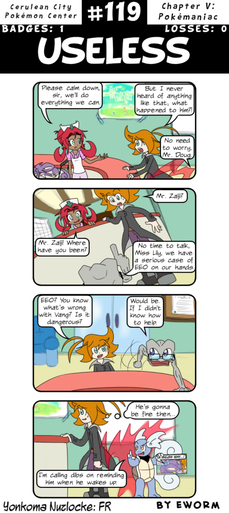 #119 – Useless – Yonkoma Nuzlocke: Fire Red