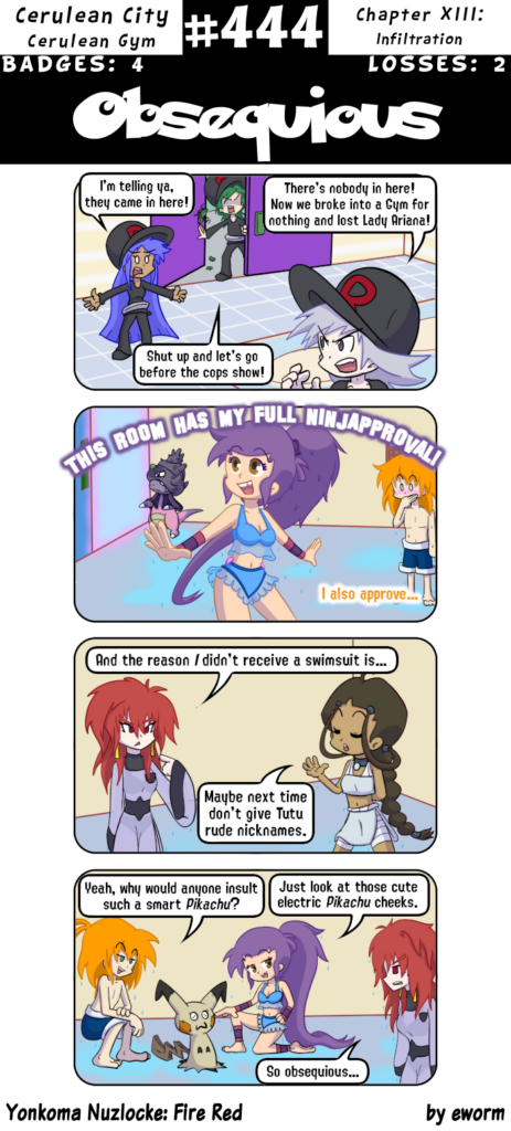 #444 – Obsequious – Yonkoma Nuzlocke: Fire Red